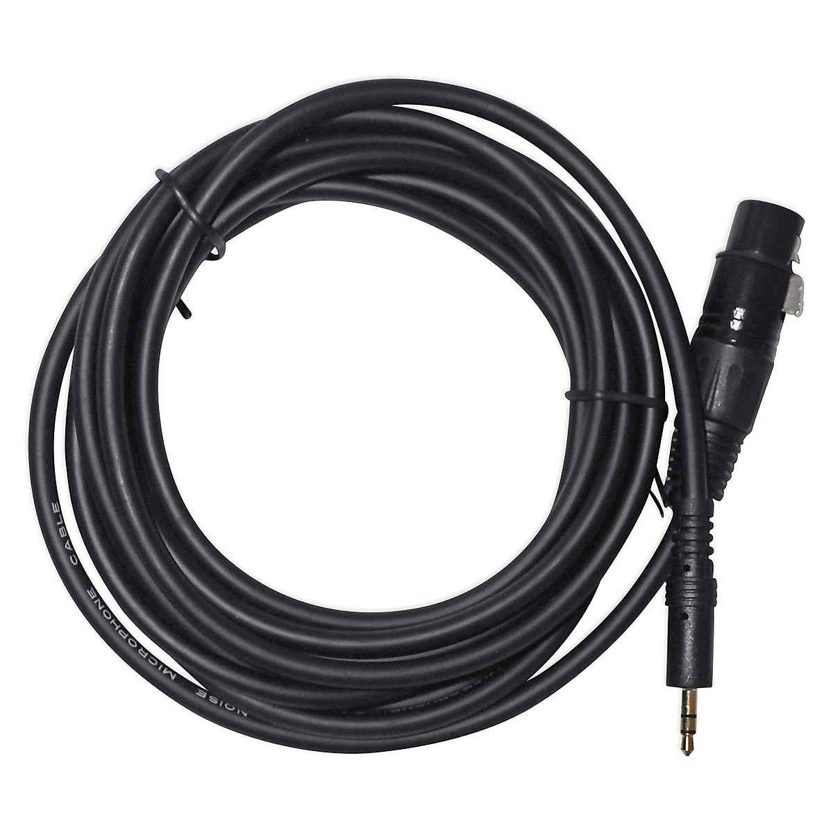 ROCKVILLE 10 Ft. Metal XLR Female to 1/8" TRS Cable-100% Copper (RXLR-AUX),Black