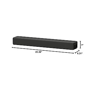 Sony S200F 2.1ch Soundbar with built-in Subwoofer and Bluetooth Home Theater Audio for TV, (HT200F), easy setup, compact, home office use with clear sound black