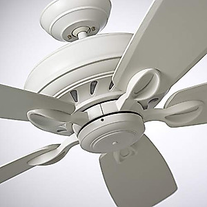 Luminance kathy ireland Home Penbrooke Eco Ceiling Fan with Premium Motor | Energy Star Fixture for Home Improvement with 6-Speed Wall Control | Blades Sold Separately, Satin White