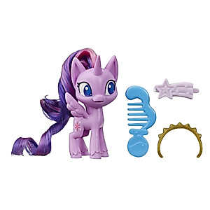 My Little Pony Potion Pony 3-Pack - Twilight Sparkle, Applejack, and Trixie Lulamoon 3-Inch Pony Toys with Brushable Hair, 15 Accessories