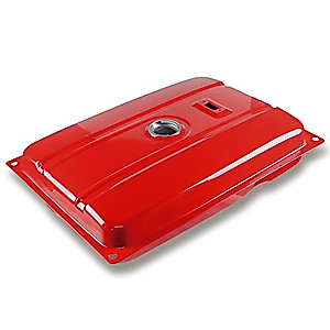 FLYPIG 5-8KW Red Universal 7 Gallon (US) Generator Gas Fuel Tank with Chrome Cap and Fuel Valve assembly Fits 26.5 Liters