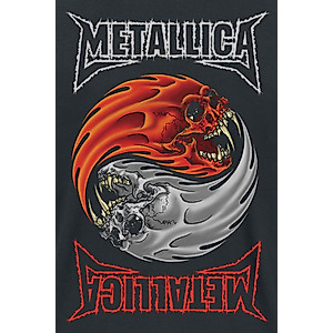 Metallica T Shirt Yin Yang Band Logo Official Mens Black Size L