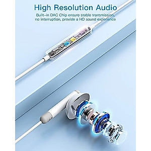 Oceovc Wired Earbuds with 3.5mm Plug, Wired Headphones in-Ear Earphones Corded with Microphone Built-in Remote, Compatible with iPhone/iPad/PC/Android and Most 3.5mm Jack Devices for Music, Podcasts