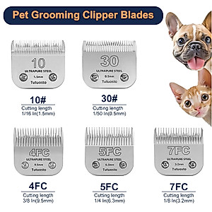 Tutuosto 7FC Clipper Blades Pet Grooming Clipper Replacement Blades Detachable Blade Compatible with andis/wahl/Oster Dog Clippers
