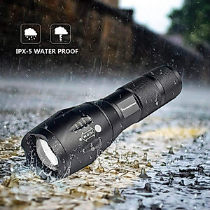 LED Tactical Flashlight Super Bright 2000 Lumen LED Flashlights Portable Outdoor Water Resistant Torch with 5 Light Modes（10Pack）