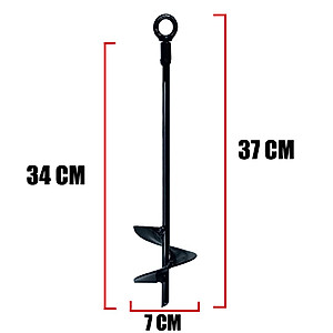 Ground Anchors Screw in 15 Inch Set of 4 Tent Stakes Heavy Duty Trampoline Anchor Kit Earth Anchor Swing Set Anchors for Metal Swing Set Trampoline Anchors High Wind Black