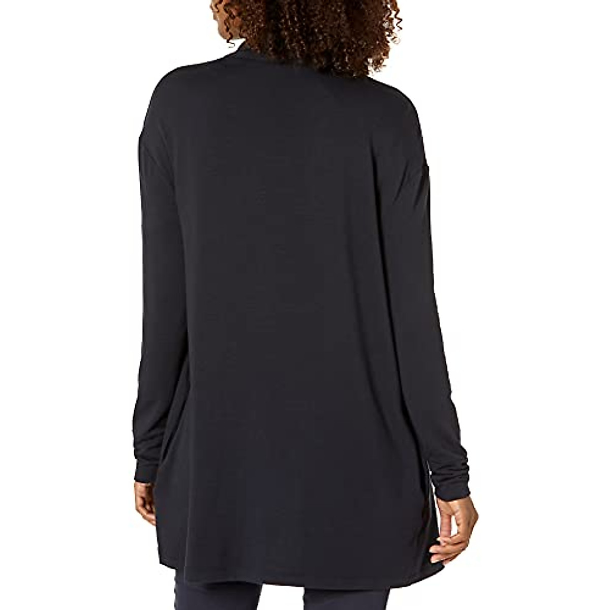 Daily Ritual Women's Supersoft Terry Relaxed-Fit Open Sweatshirt, Navy, X-Large