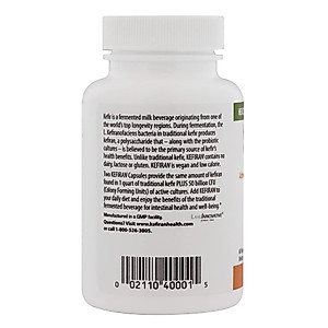 Lane Innovative - Kefiran, Vegetable Capsules, Kefir Nutrient + 50 Billion Active Probiotic Cultures, Supports Optimal Digestive Health (60 Servings) | 2-Pack