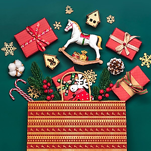 GSSUSA 30 Pack Christmas Gift Bags 7x8.6x3.3'' Paper Bags with Handles Bulk, Assorted Designs Christmas Craft Bags,Sturdy Xmas Party Favors Bags, Holiday, Goodie, Treat Bags, Retail Shopping bags