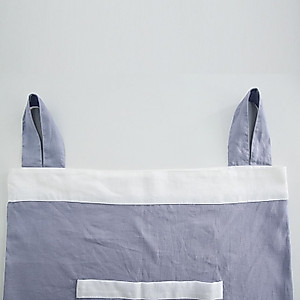 100% Linen Door Hanging Laundry Hamper, Hanging Laundry Bag (20x27Inch) with Front Pocket, Best Choice for Space Saving Over the Door Laundry Hamper, Laundry Hamper Hanging