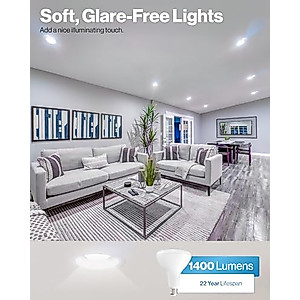 Sunco 6 Pack BR40 Light Bulbs, LED Indoor Flood Light, Dimmable, CRI94 3000K Warm White, 100W Equivalent 17W, 1400 Lumens, E26 Base, Indoor Residential Recessed Can Lights,High Lumens - UL