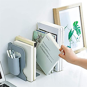SZYAWsd File Sorters Telescopic Bookshelf Book Stand Book Stand Adjustable Bookshelf Desk Storage Box with Pen Container