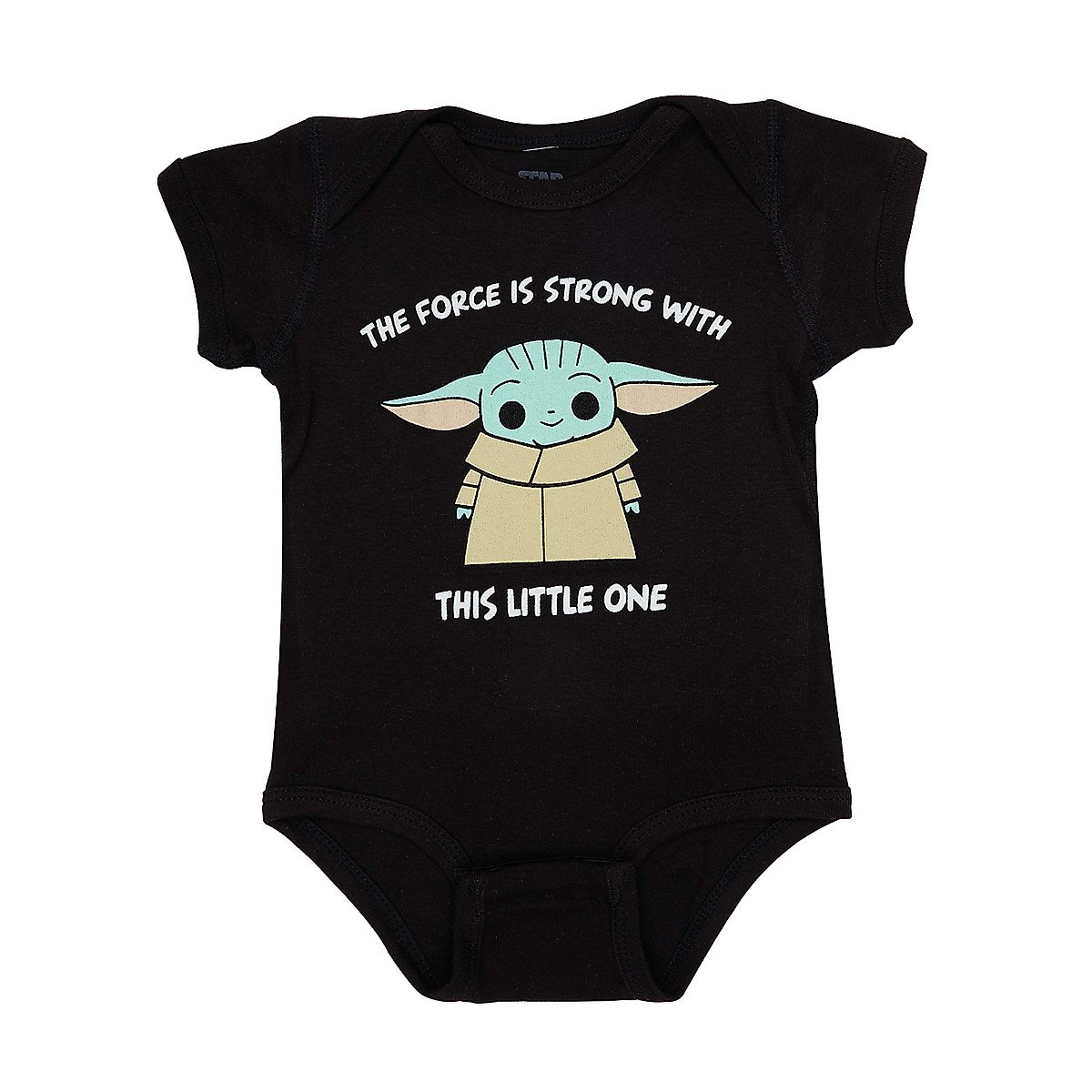 Disney Boys' Star Wars Baby Yoda Creeper Onesies Bodysuits 3 Pack, 3pk Grey-blue-black, 0-3 Months
