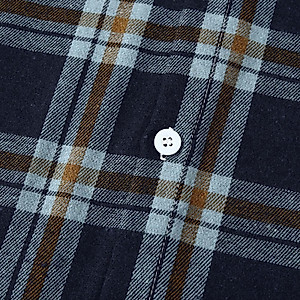 Aymnlox Hoodies for Men Fashion Long Sleeve Plaid Button Shirts Jacket With Hood Casual Stylish Drawstring Sweatshirts Coat men designer hoodies Blue M