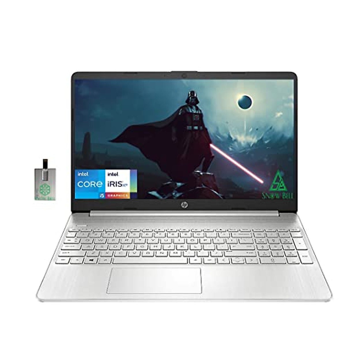HP 2022 15.6" FHD IPS Touchscreen Laptop, 11th Gen Intel Core i5-1135G7(Beats i7-1065G7), 12GB RAM, 256GB PCIe SSD, Intel Iris Xe Graphics, HD Webcam, Windows 10 Home, Silver, 32GB USB Card