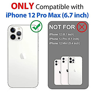 SPORTLINK Compatible with iPhone 12 Pro Max Waterproof Case - Full Body Shockproof Dustproof Phone Screen Protector Rugged Cases for iPhone 12 Pro Max 6.7 Inches Black