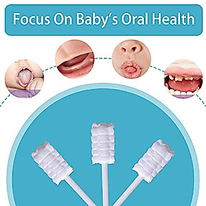 XANAD Baby Toothbrush, 36PCS Infant Toothbrush, Baby Tongue Cleaner, Newborn Baby Disposable Tongue Cleaning Infant Oral Stick Dental Care for 0-36 Month Baby, 1Pcs Finger Toothbrush Include
