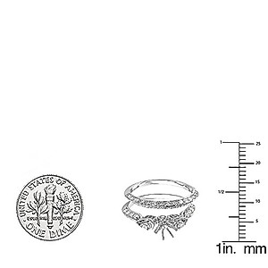 Dazzlingrock Collection 1.20 Carat (Cttw) 14K Round Diamond Women 3 Stone Semi Mount Engagement Ring Set 1 1/4 CT (No Center Stone), White Gold, Size 7