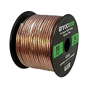 4X Kicker 450W 6x8 CS Series 2-Way Black Car Coaxial Speakers, 4X Enrock 16 Gauge Speaker Harness Adapter W/Red Bullet for Select Ford Vehicles 1998-UP, Enrock Audio 16-Gauge 50 Foot Speaker Wire