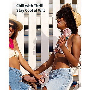 coldSky Portable Handheld Mini Fan, 3 Speeds Personal Small Fan For Makeup Eyelash, Cute Design Rechargeable Desk Fan With Non-slip Base For Travel, Bedroom, Woman, Men