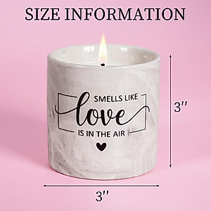 Love is in The Air Candle Anniversary Wedding Bridal Shower Engagement Valentines Day Gifts for Couple Housewarming Gifts Birthday Christmas Gifts for Friends Lavender Candle 6 Oz