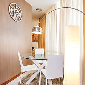 Totority Paper Floor Lamp Shades Japanese Style Standing Lampshade White for Living Room Floor Lamp Shade