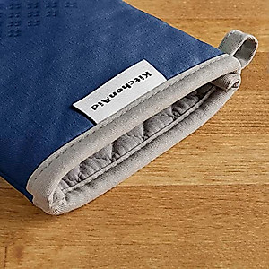 KitchenAid Asteroid Oven Mitt 2-Pack Set, Blue Willow, 7"x12.5"