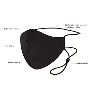 STELLARH Mouth Covers 3 Layers Washable & Reusable Over the Head Comfort No Ear Pulling Comfortable Handmade (3 Pack XL)