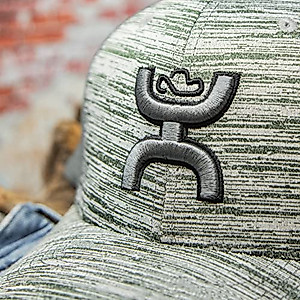 HOOEY Men's Ash Flexfit Fitted Hat (Large/X-Large, Grey)