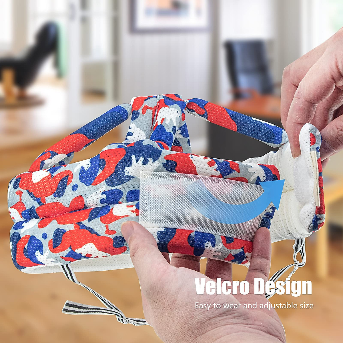 Baby Safety Helmet Infant Toddler Breathable & Adjustable Head Cushion Bumper Bonnet for Running Walking Crawling with Soft Knee Pads (Candy Colors)