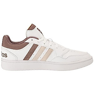 adidas Originals Men's Hoops 3.0 Sneaker, White/Earth Strata/Wonder Beige, 9