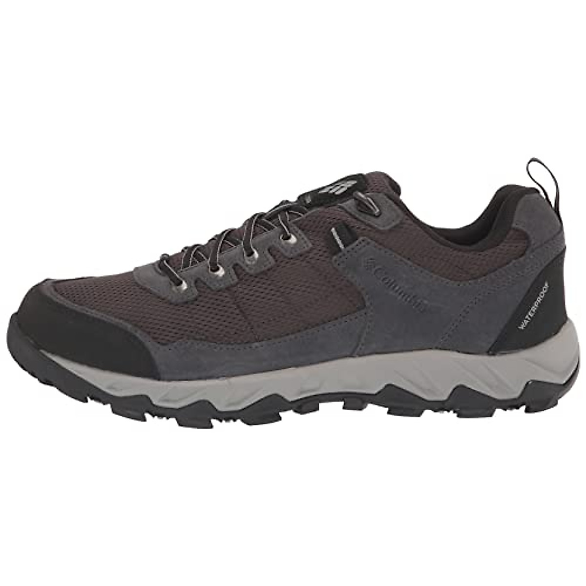 Columbia Men's Valley Pointe Waterproof Hiking Shoe, Shark/Monument, 11.5 Wide