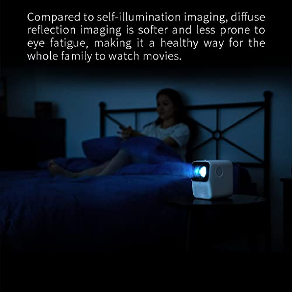 n/a T2 Max Projector 1080p Mini Led Portable WiFi Full Projector 4k 1920 * 1080p Keystone Correction for Home (Color : D)