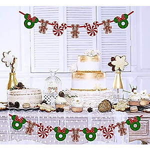 Christmas Tree Decorations Candy Garland for Merry Christmas Candy Cutouts Banner Decorations for Kids Birthday Party Baby Shower Decorations