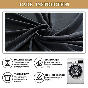 Jin Le Recliner Chair Covers Stretch Recliner Cover(Recliner, Drak Gray) 4 Pieces Recliner Couch Cover for Large Recliner Soft Spandex with Pocket Elastic Bottom and Ties Furniture Protector for Pet