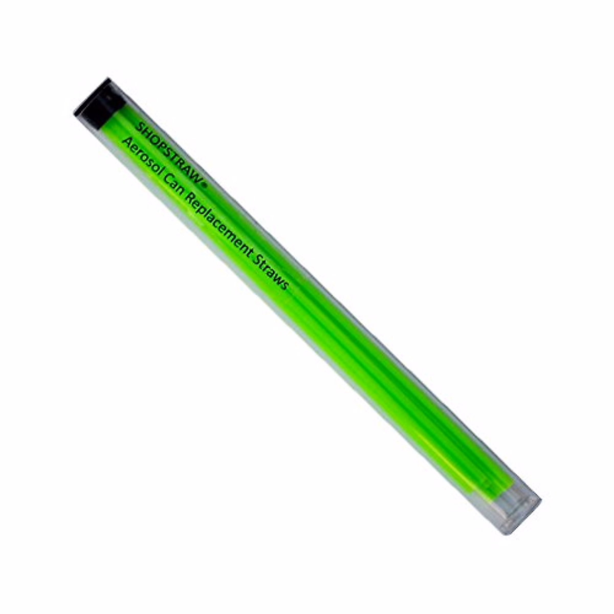 ShopStraw SS-5B Aerosol Can Replacement Straws, 5", Neon Green, 10 Count