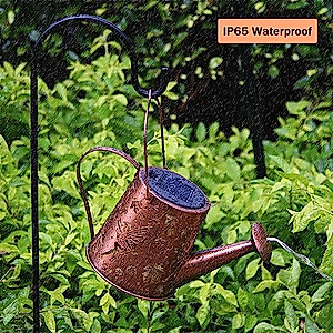 ANYTALK Solar Watering Can with Lights, Hanging Solar Waterfall Lights Outdoor Garden Decorations, Waterproof Solar Garden Lights for Yard Porch Backyard Lawn Pathway Landscape Walkway Patio (Fairy)