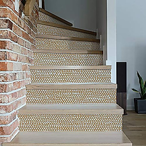 Tempaper Toasted Turmeric Moire Dots Removable Peel and Stick Wallpaper, 20.5 in X 16.5 ft, Made in the USA