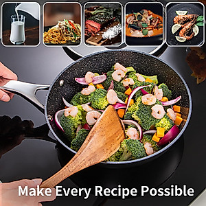 N++A Nonstick Frying Pan, Fry Skillet for All Stoves including Induction, Oven & Dishwasher Safe, Black