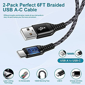 Android Car Charger Fast Charging USB C Wall Charger Block for Samsung Galaxy Z Flip 4,Z Fold 4,A23,A54,S21,S22,S20,A53,A14,A13,A03s;Google Pixel 7Pro,6a,6Pro,5a;Phone Charger C Type 6FT Charger Cable