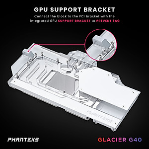 Phanteks (PH-GB4090MS_MW01_BP) Glacier G4090 MSI Water Block Bundle for MSI SUPRIM (X) / Gaming (X) Trio RTX 4090, Nickel-Plated Copper Block, Acrylic, Aluminum Cover Plate, Digital-RGB, White