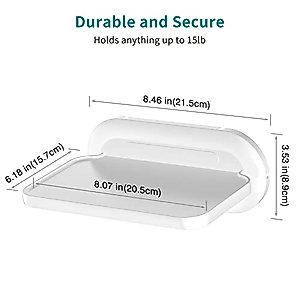 HomeMount Mount for Google Nest Hub - Wall Mount Holder Shelf Compaitble with Google Nest Hub/NEST HUB (2nd gen)/NEST HUB MAX (White)
