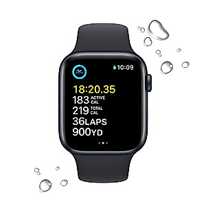 Apple Watch SE (2nd Gen) (GPS + Cellular, 40mm) - Midnight Aluminum Case with Midnight Sport Band, S/M (Renewed)