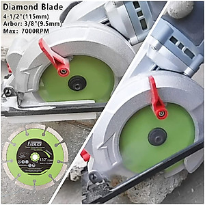 FACHLICH 4-1/2" Circular Saw Blades Set,6pcs HSS/TCT/Diamond Saw Blades for Cutting Wood Metal Plastic Tile 3/8 inch Arbor