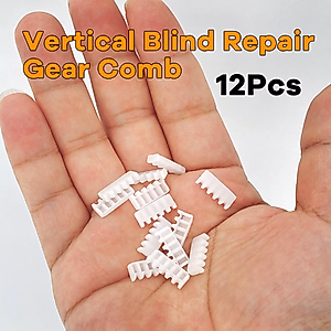 Smatagee 12Sets Vertical Window Blind Stem and Gear for Vanes Carrier of 3-1/2" or 5" Vertical Blinds Components Used for Headrail,Carrier Stem Vertical Blinds Curtain Accessories