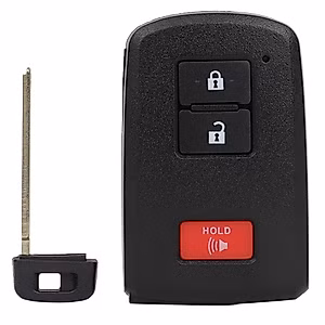 ZENITHIKE Replacement Keyless Entry Smart Proximity Remote Key Fob 3-Buttons Key Uncut Blade Replacement for T OYOTA Prius C/Tacoma/Land Cruiser/Highlander HYQ14FBA Set of 1