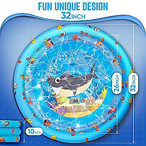 Small Pool for Kids, Small Kiddie Pool, Baby Pool for Kids 1-3 Years, Mini Pool for Toddlers & Infants, 32Inch, Small Inflatable Swimming Kiddie Pools for Outside and Inside, Durable Material Blue