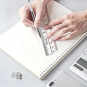 Adisalyd- Ruler, Plastic Clear Rulers 12 inch Pack of 3, Office use Measuring Tools, Rulers for Kids, Drafting Tools, Ruler inches and Centimeters, Transparent Ruler Measuring Tools, Ruler Set