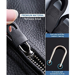 Zipper Pull, Universal Zipper Pull Replacement Kit, Removable Zipper Pulls Tab Replacement (20 Pcs), Black Zipper Pulls for Jackets, Luggage, Backpacks, Purses, Boots, Pants, Tents, (3 Styles 4 Sizes)