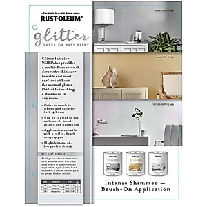 Rust-Oleum 323860 Glitter Interior Wall Paint Iridescent Clear 32oz 2PK